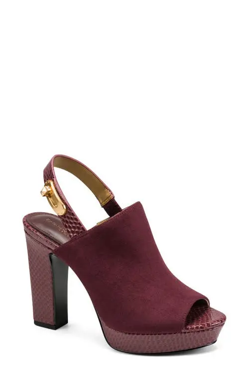 Donna Karan New York Serenity Slingback Platform Sandal - Blk Cherry