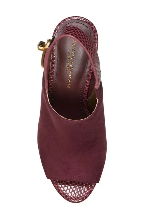 Donna Karan New York Serenity Slingback Platform Sandal - Blk Cherry