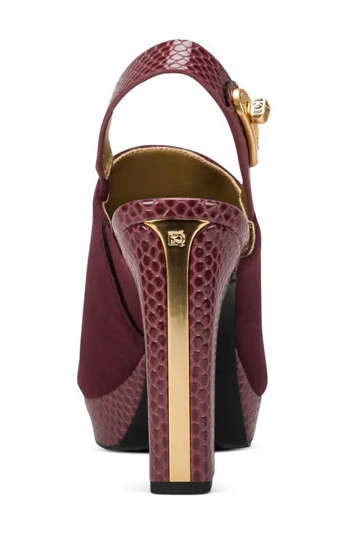 Donna Karan New York Serenity Slingback Platform Sandal - Blk Cherry