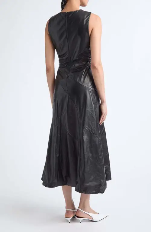 Proenza Schouler Kenza V-neck Leather Dress