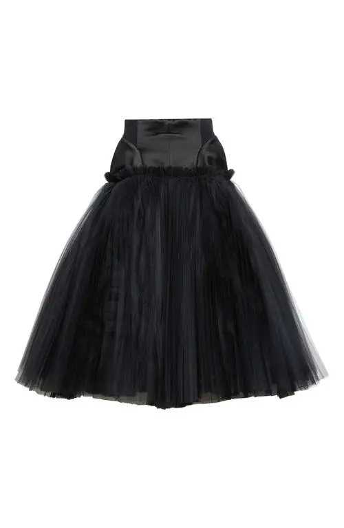 Matieres Fecales Millefeuille Tulle Midi Skirt