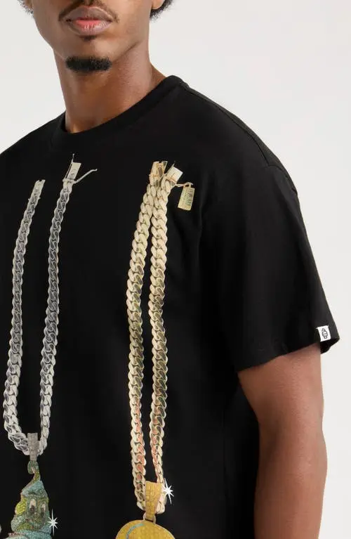 ICECREAM Ginger Cotton Graphic T-shirt - Black