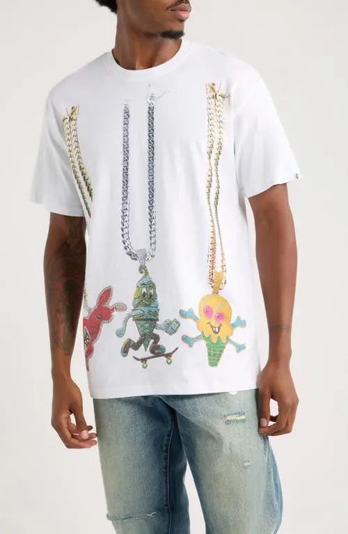 ICECREAM Ginger Cotton Graphic T-shirt - White