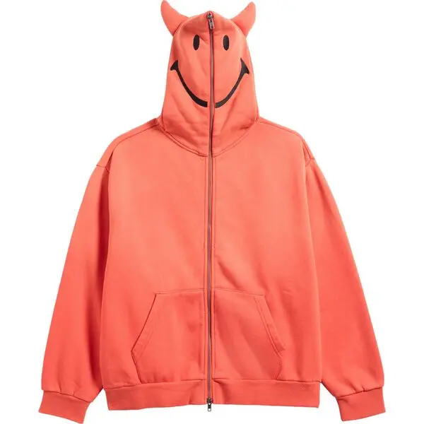 MARKET Smiley Devil Full Zip Hoodie - Red
