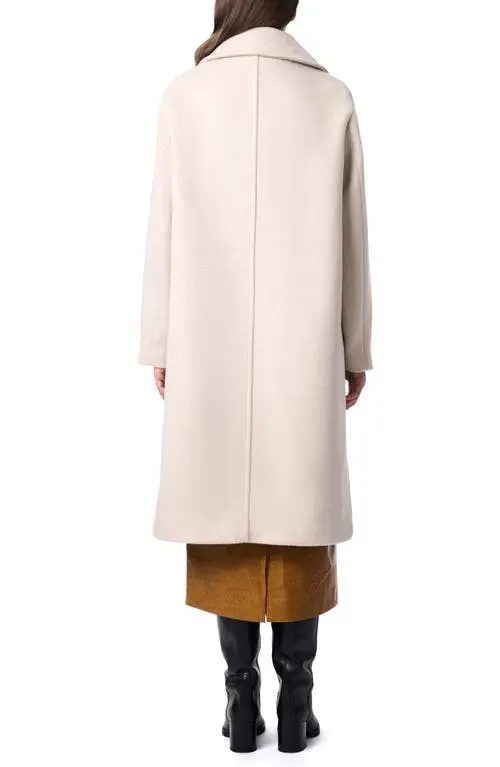 Bernardo Relaxed Wool Alpaca Blend Coat - Putty