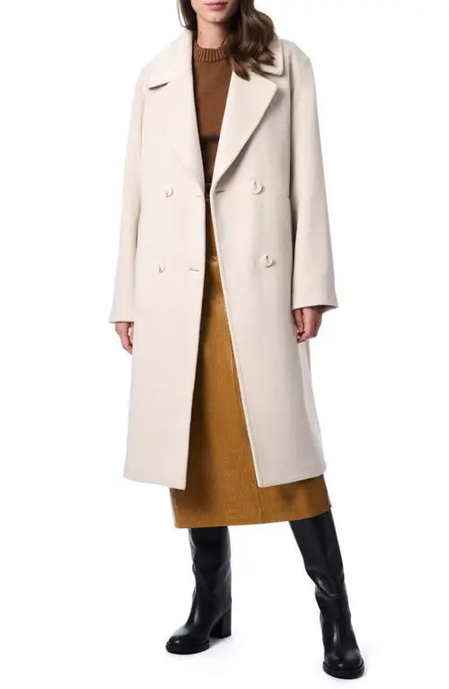Bernardo Relaxed Wool Alpaca Blend Coat - Putty