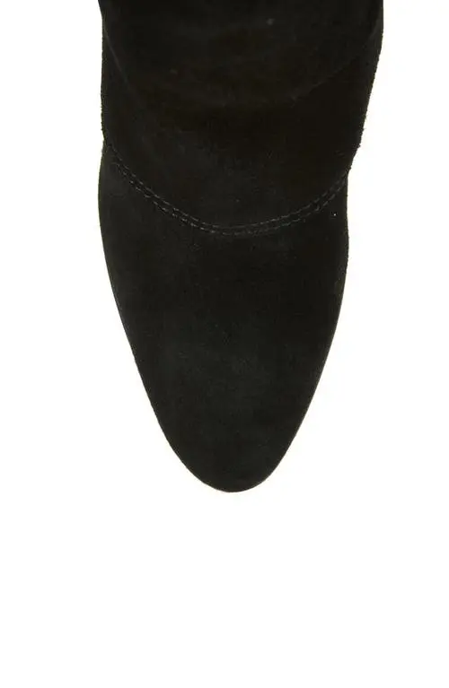 Chloé Anouk Ruffled Suede Ankle Boot - Black
