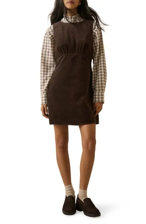 NOBODY'S CHILD Vicky Cotton Corduroy Minidress