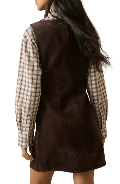 NOBODY'S CHILD Vicky Cotton Corduroy Minidress