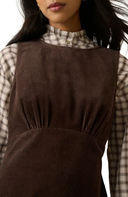 NOBODY'S CHILD Vicky Cotton Corduroy Minidress