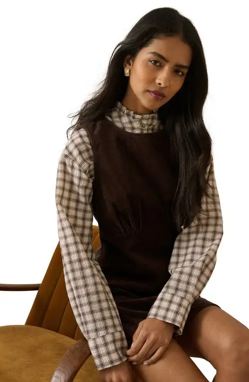 NOBODY'S CHILD Vicky Cotton Corduroy Minidress