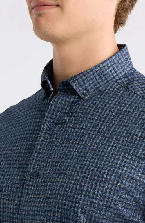 Johnston & Murphy Ovation Grid Non-iron Cotton Button-up Shirt