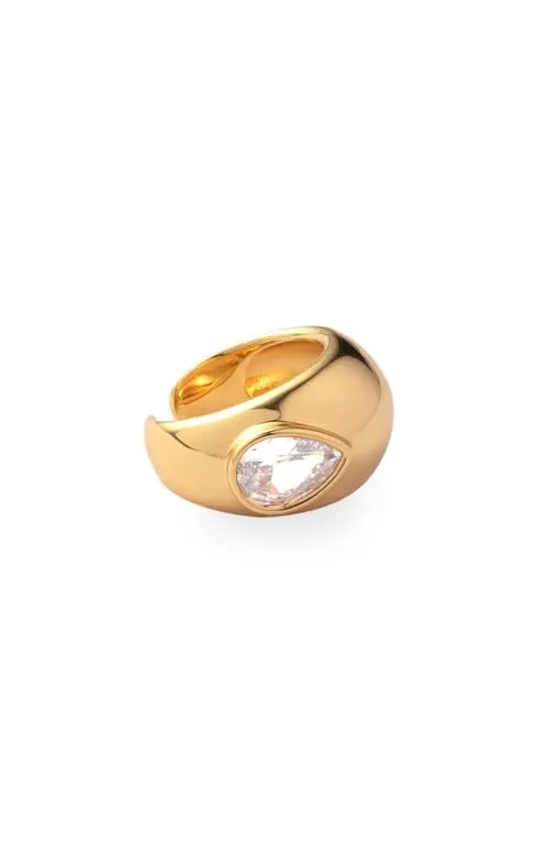 Éliou Charlotte Cubic Zirconia Ear Cuff - Gold