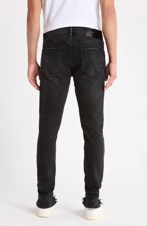 PURPLE BRAND High Contrast Bling Skinny Jeans