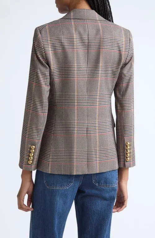Veronica Beard Healy Houndstooth Plaid Dickey Jacket