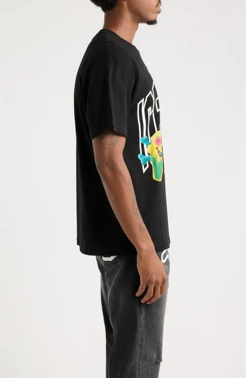 ICECREAM Marshmallow Cotton Graphic T-shirt - Black