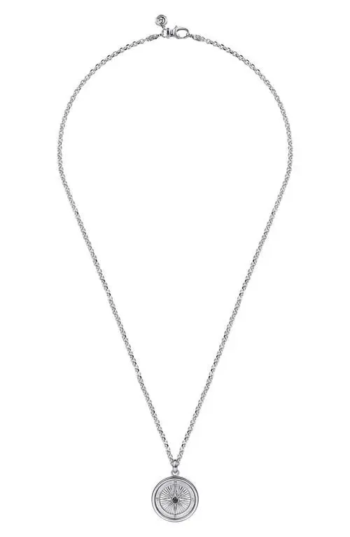GABRIEL & CO. Polaris Black Spinel Compass Necklace