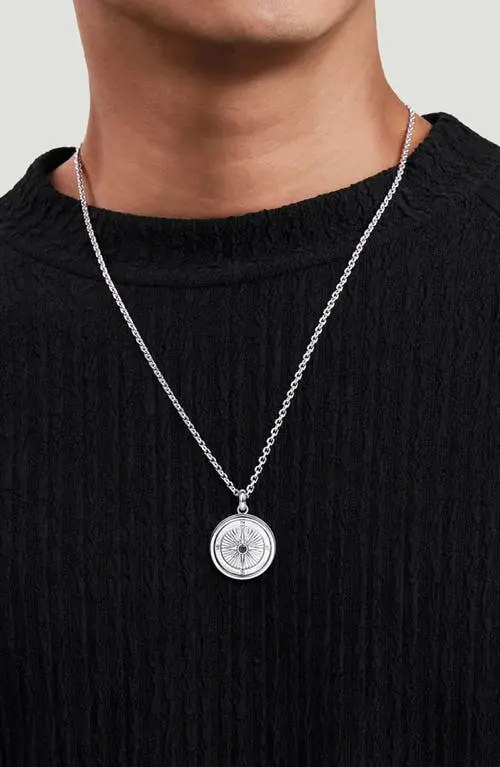Gabriel & Co. Polaris Black Spinel Compass Necklace