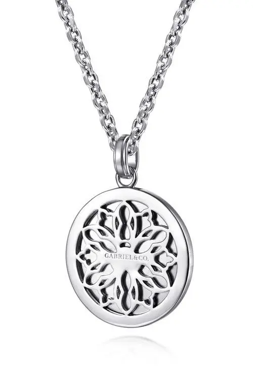 Gabriel & Co. Polaris Black Spinel Compass Necklace