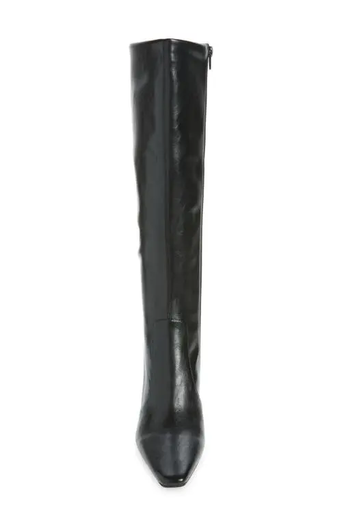 Jeffrey Campbell Spiraling Faux Leather Knee High Boot - Black