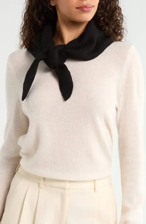 Nordstrom Wool & Cashmere Blend Triangle Scarf - Black