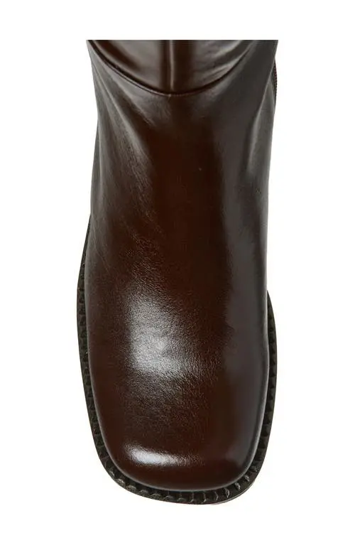 Jeffrey Campbell The-band Knee High Leather Boot - Coffee