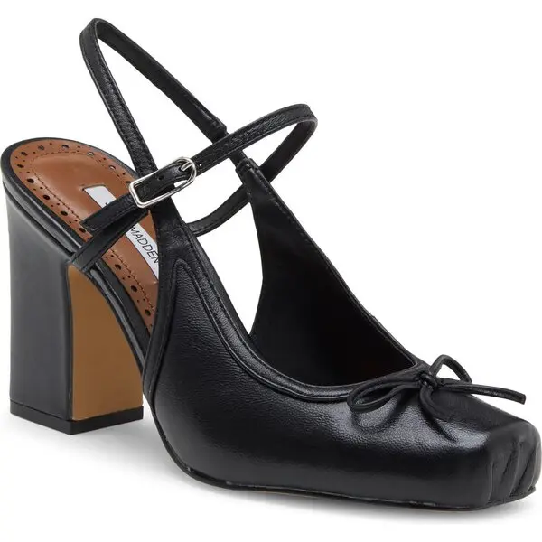 Steve Madden Elaine Slingback Pump - Black Leather