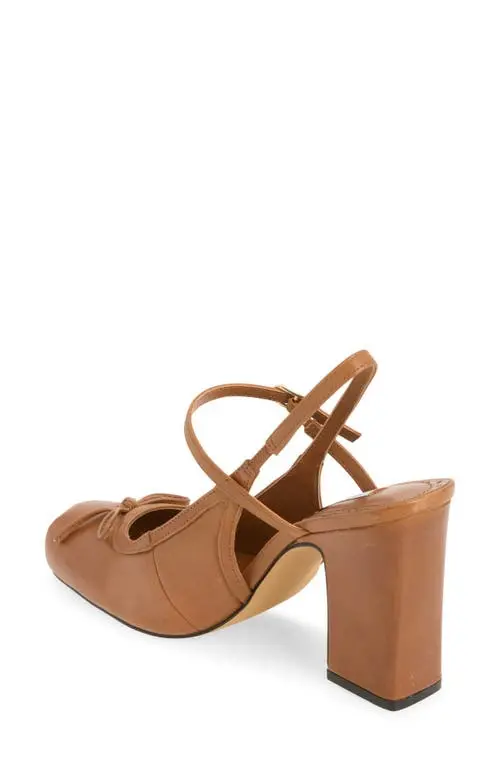Steve Madden Elaine Slingback Pump - Cognac Leather