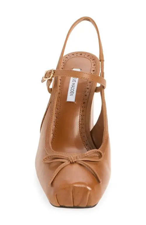 Steve Madden Elaine Slingback Pump - Cognac Leather