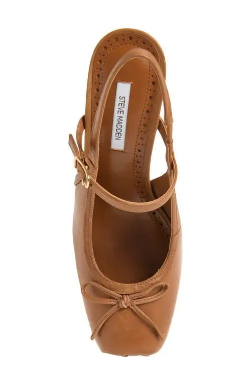 Steve Madden Elaine Slingback Pump - Cognac Leather