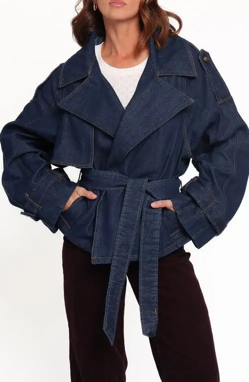 PETAL & PUP Miranda Cropped Trench Jacket