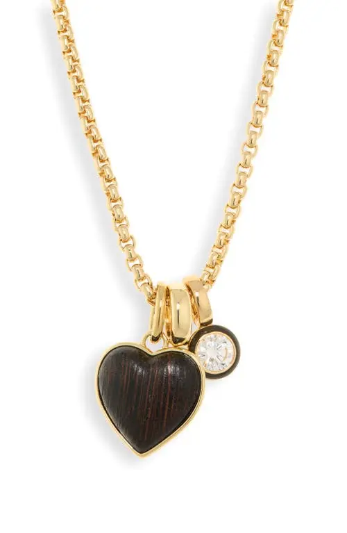 ROXANNE ASSOULIN Mini Simple Wood Heart Pendant Necklace