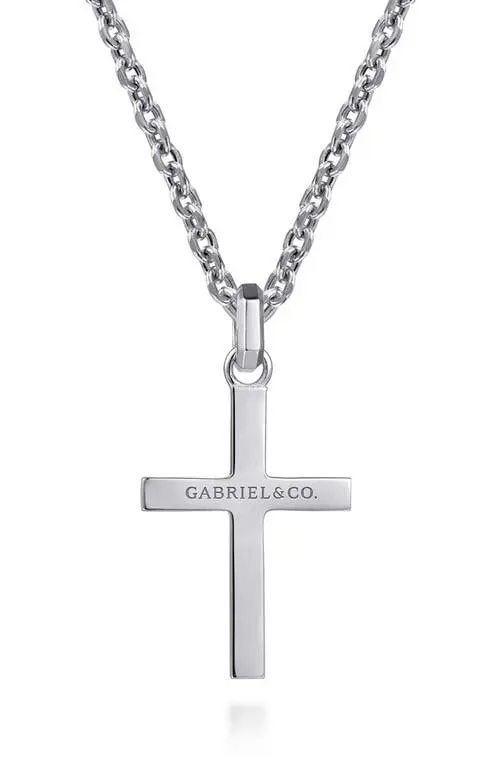 GABRIEL & CO. Facets Cross Pendant Necklace