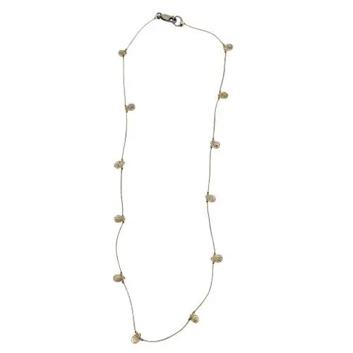 MADISON BEVERLY HILLS Faceted Teardrop Gemstone Station Necklace - Peach