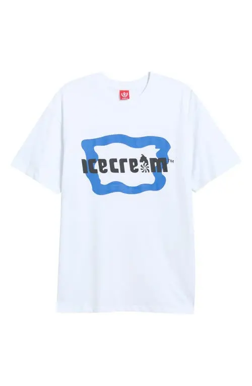 ICECREAM Root Beer Cotton Graphic T-shirt - White