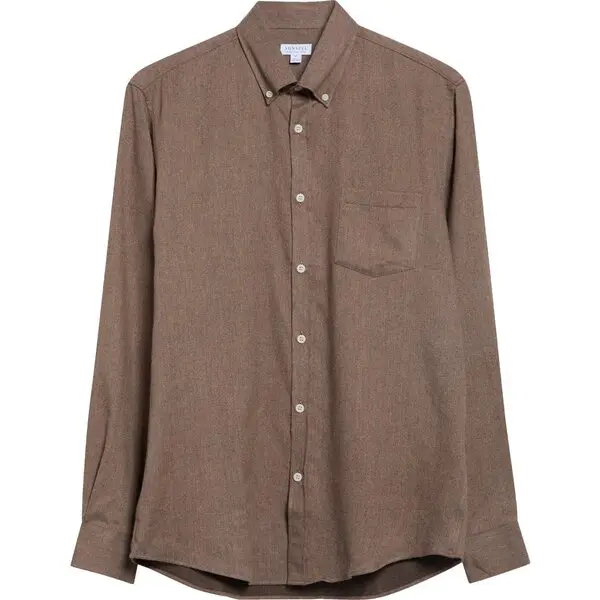 Sunspel Plaid Cotton Flannel Button-down Shirt