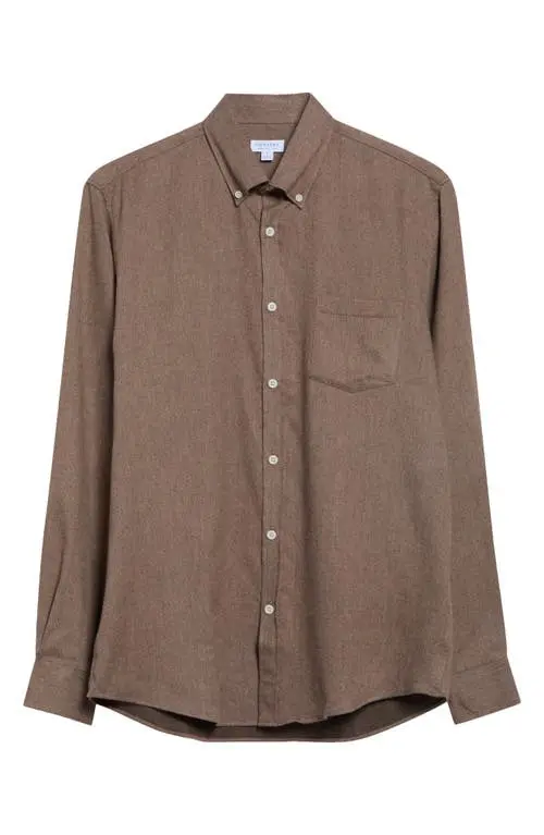 Sunspel Plaid Cotton Flannel Button-down Shirt