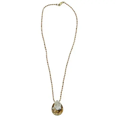 MADISON BEVERLY HILLS Gem Pendant Necklace - Beige