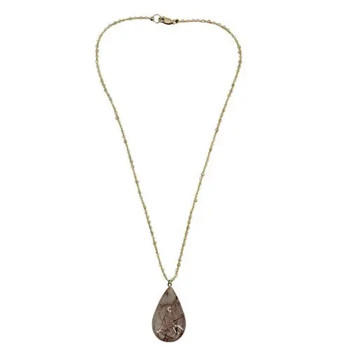 MADISON BEVERLY HILLS Gem Pendant Necklace - Brown