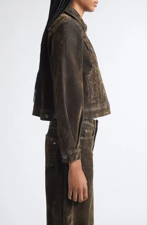 Cinq À Sept Nicole Flocked Denim Jacket