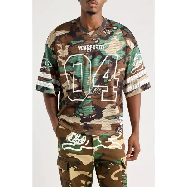 ICECREAM Blackberry Mesh Jersey Graphic T-shirt - Camo