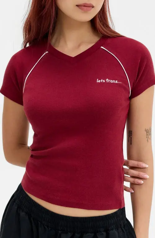 IETS FRANS Piped Raglan Baby T-shirt - Red