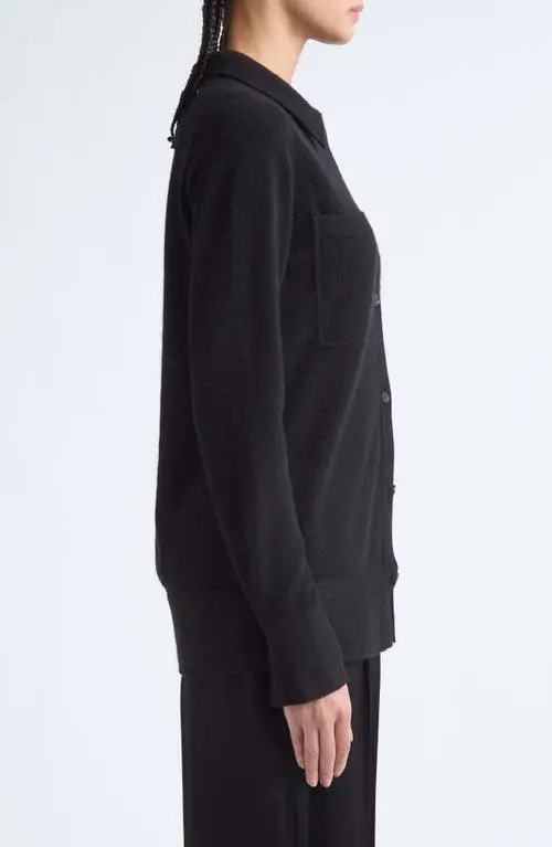 TOTEME Cashmere Button Down Knit Shirt - Black