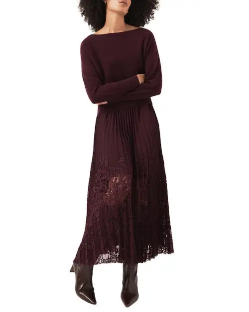 Mint Velvet Layered Lace Midi Dress
