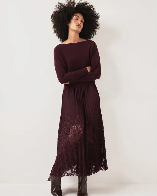 Mint Velvet Layered Lace Midi Dress
