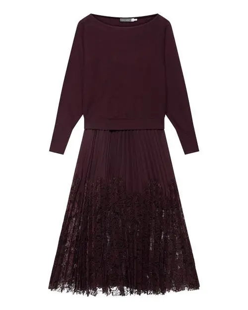 Mint Velvet Layered Lace Midi Dress