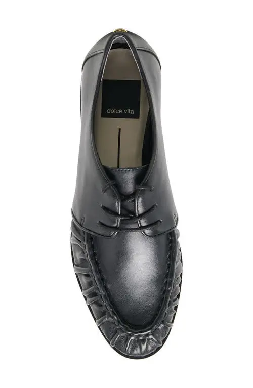 Dolce Vita Banks Lace-up Flat - Black Leather