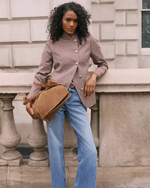 Mint Velvet Checked Single Breasted Blazer