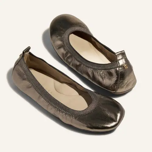 Yosi Samra Samara Foldable Ballet Flat - Pewter