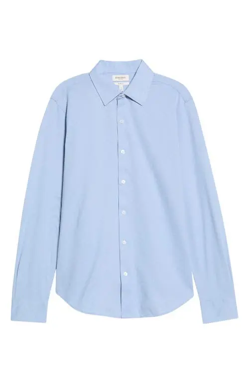 Bonobos Slim Fit Tech Pique Button Down Shirt - Light Blue Triangle Texture